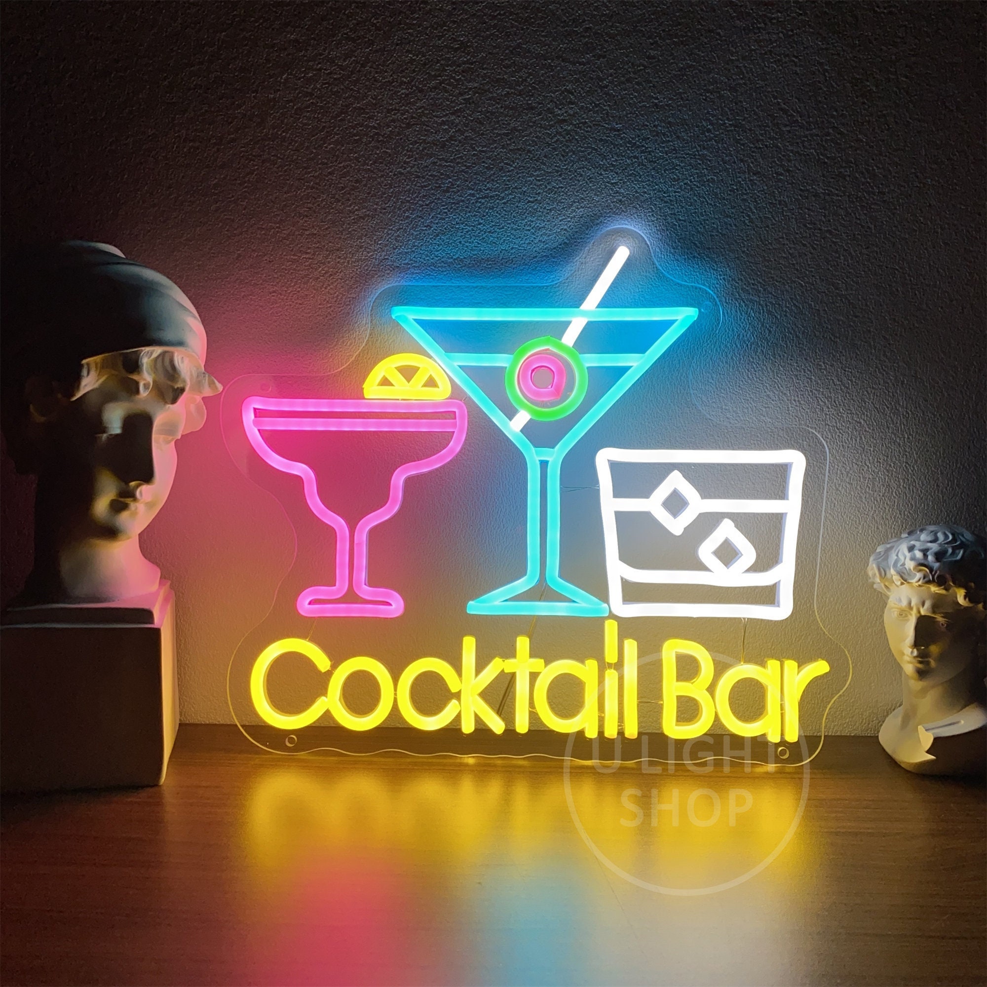 Cocktail Bar Neon Sign,custom Shop Bar Neon Light,bar Open Logo LED ...