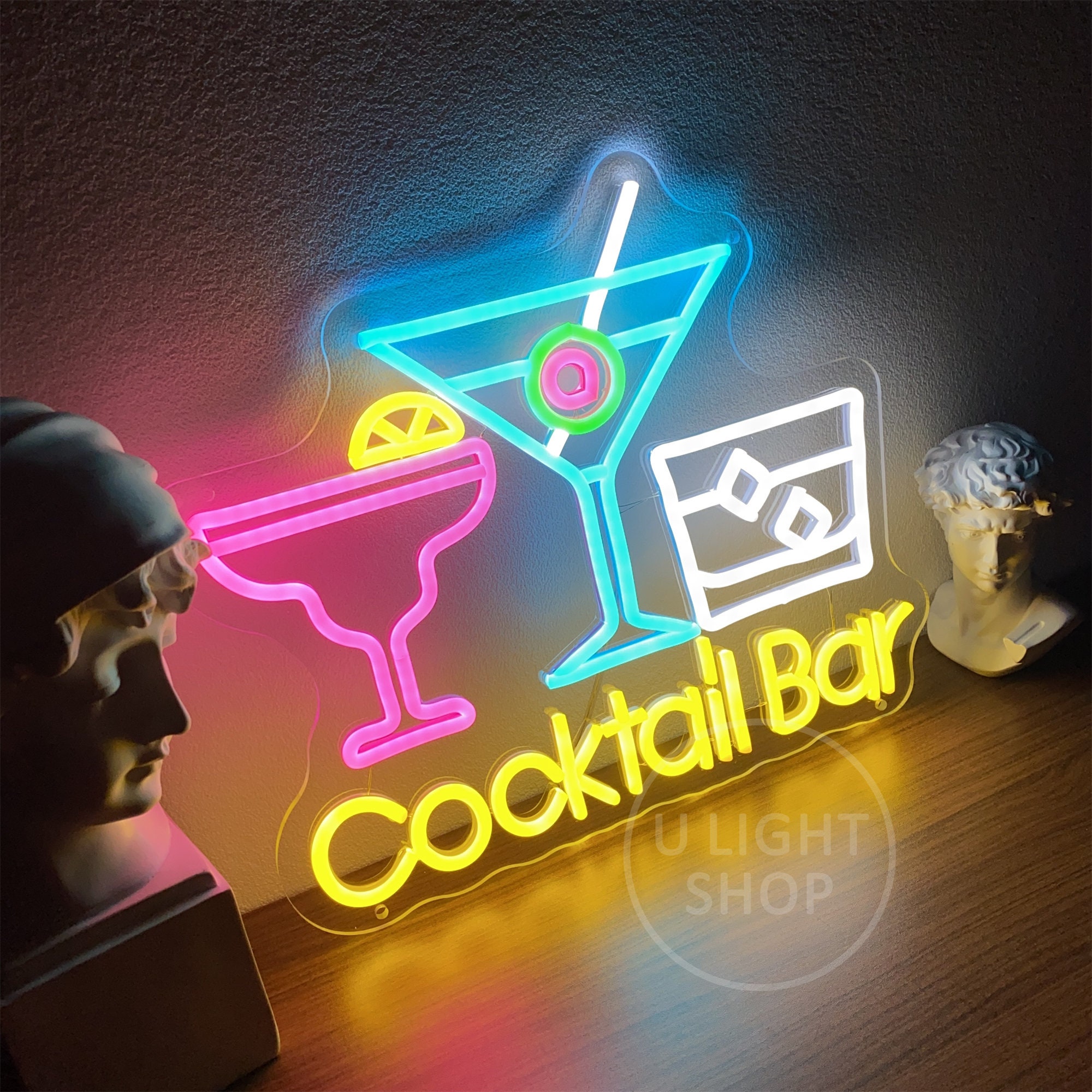 Cocktail Bar Neon Signcustom Shop Bar Neon Lightbar Open Logo Led Lightclub Party Bar Decor