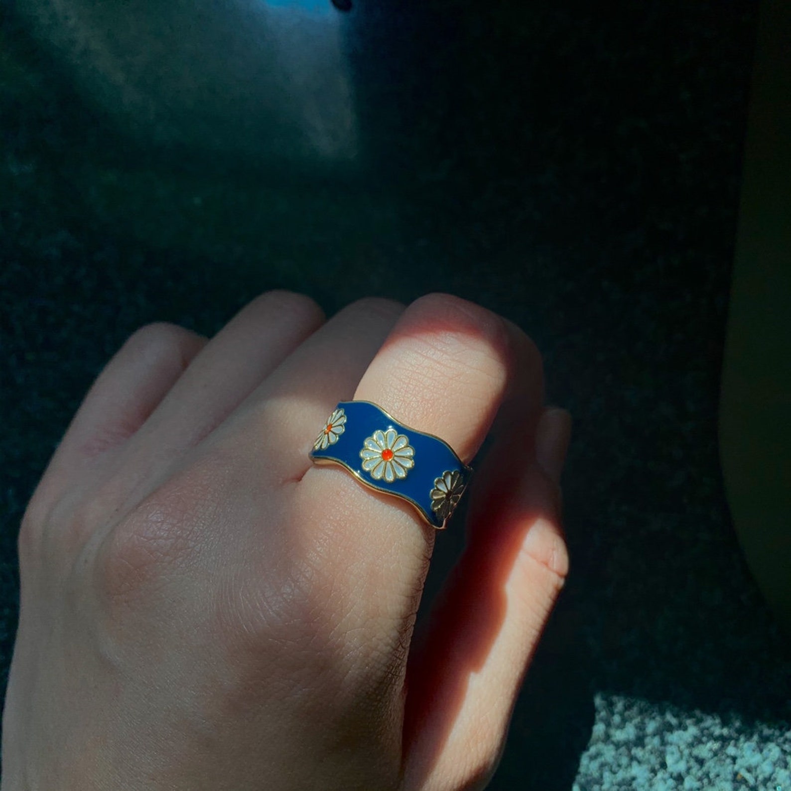 Vintage daisy rings Exquisite chunky jewelry rings Summer | Etsy