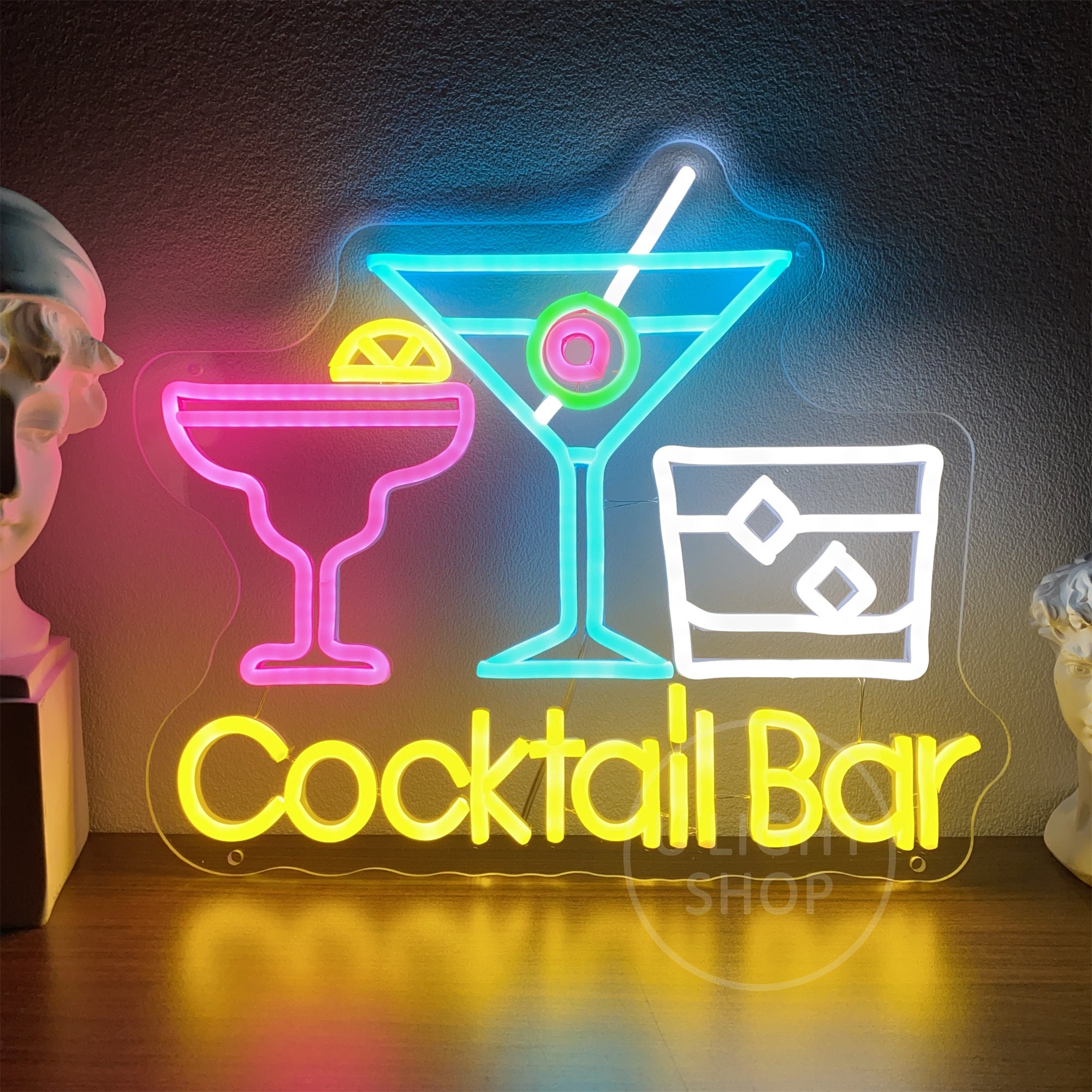 Cocktail Bar Neon Sign,custom Shop Bar Neon Light,bar Open Logo LED ...