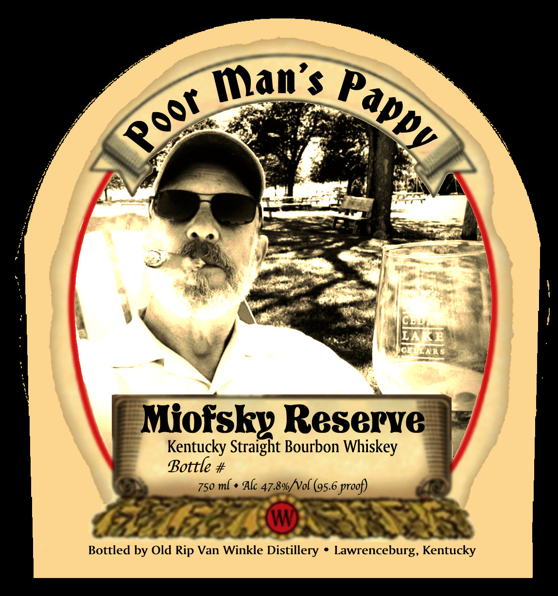 Custom Pappy Van Winkle Label Bottle Poor Man's Pappy - Etsy India