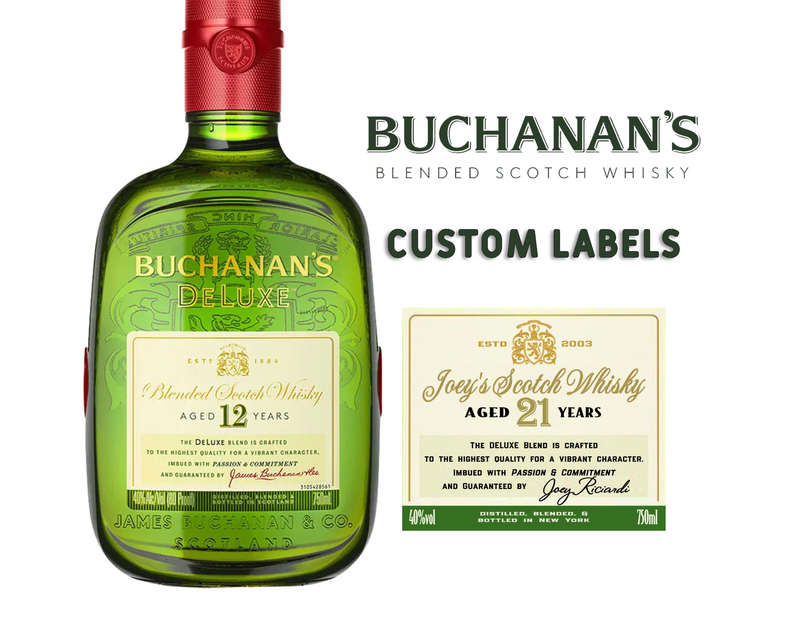 Personalized Buchanan's Scotch Whisky Label Bottle | Custom Buchanan's ...