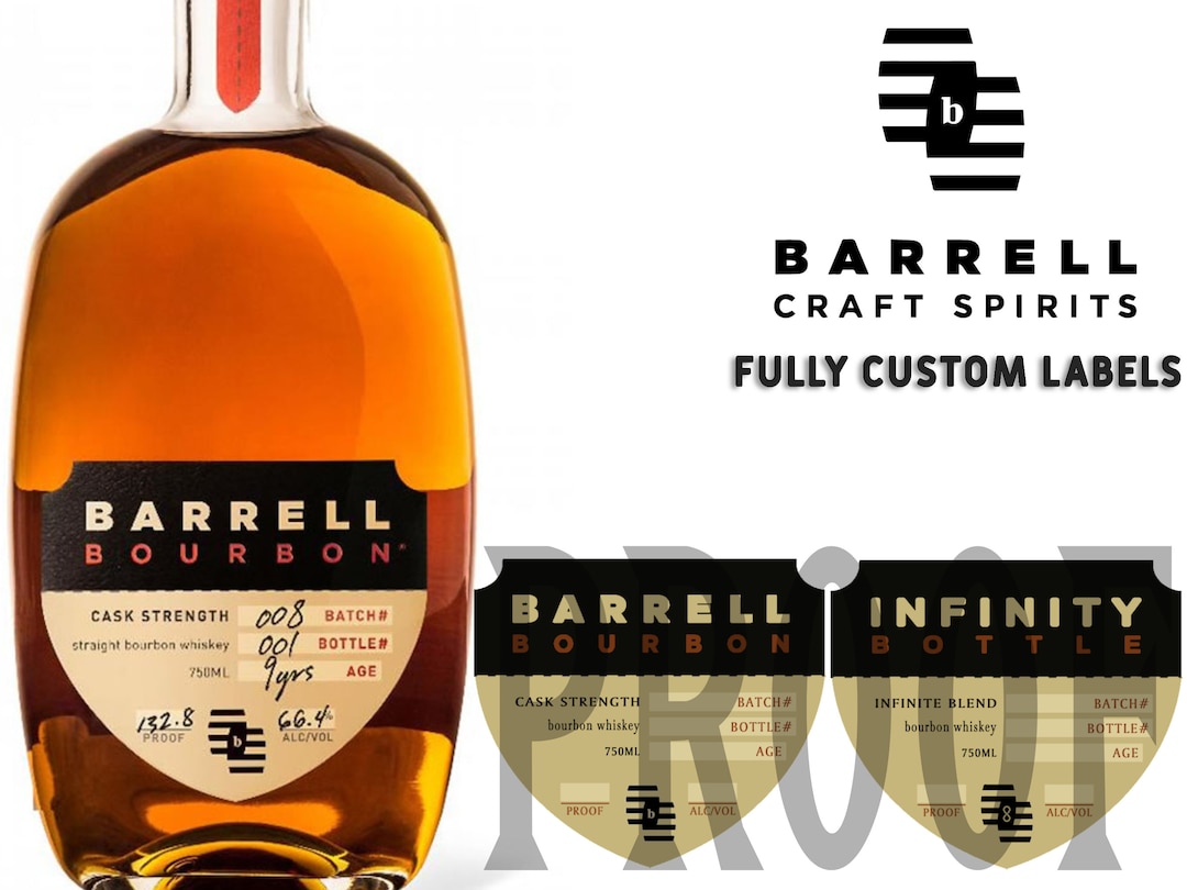 Custom Barrell Craft Bourbon Bottle Label Infinity Blend Label Bourbon ...
