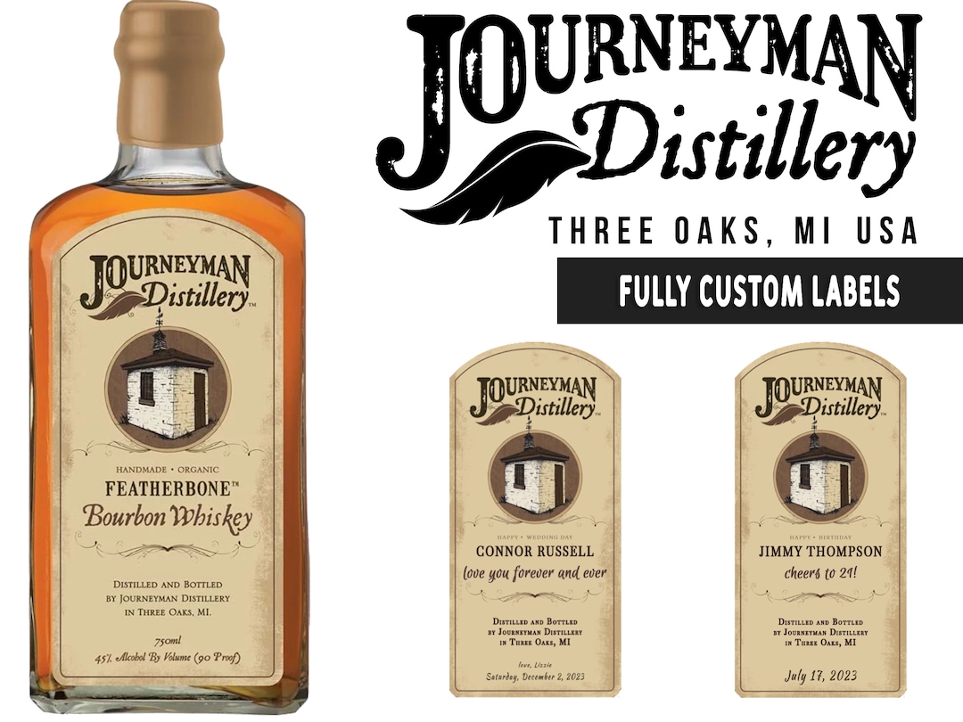 Custom Journeyman Distillery Label Bottle Journeyman Distillery ...