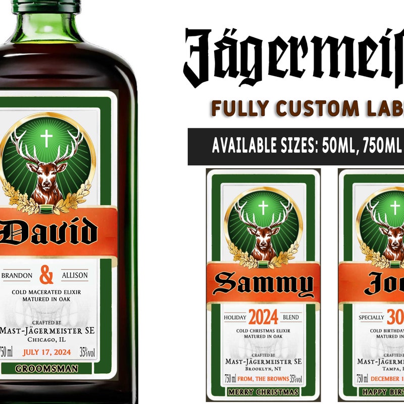 Jagermeister Label - Etsy
