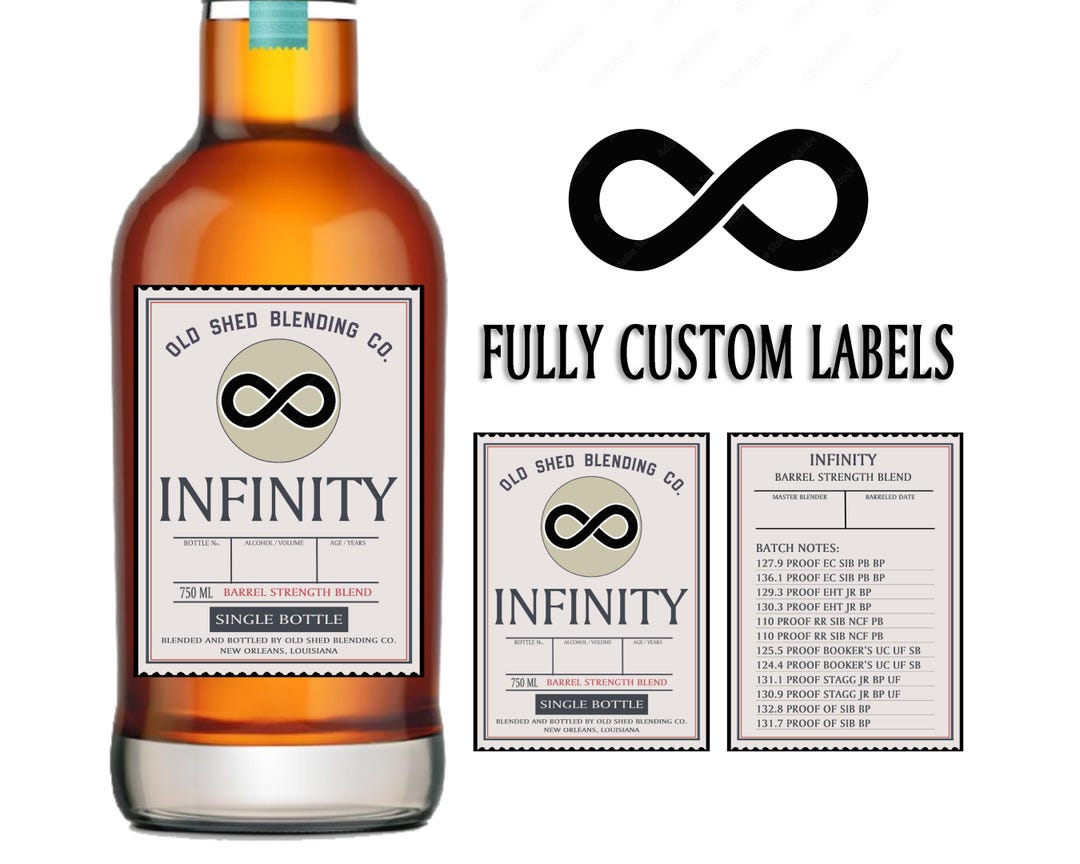 Personalized Infinity Bottle Label Bottle | Custom Infinity Blend ...