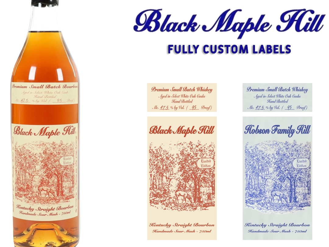 Personalized Black Maple Hill Label Bottle | Custom Black Maple Hill ...