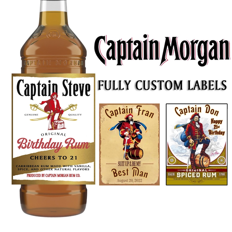 Morgan Spiced Rum Label - Etsy