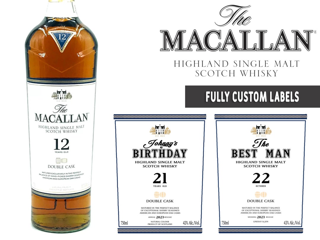 Custom Macallan Label Bottle Macallan 12 Year Label the Macallan Single ...