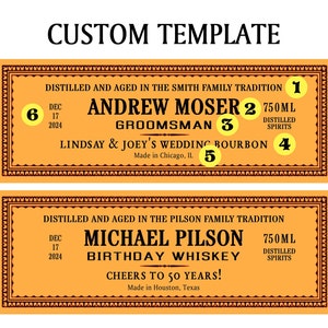 Personalized Bulleit Bourbon Label Bottle | Custom Bulleit Bourbon Gift ...