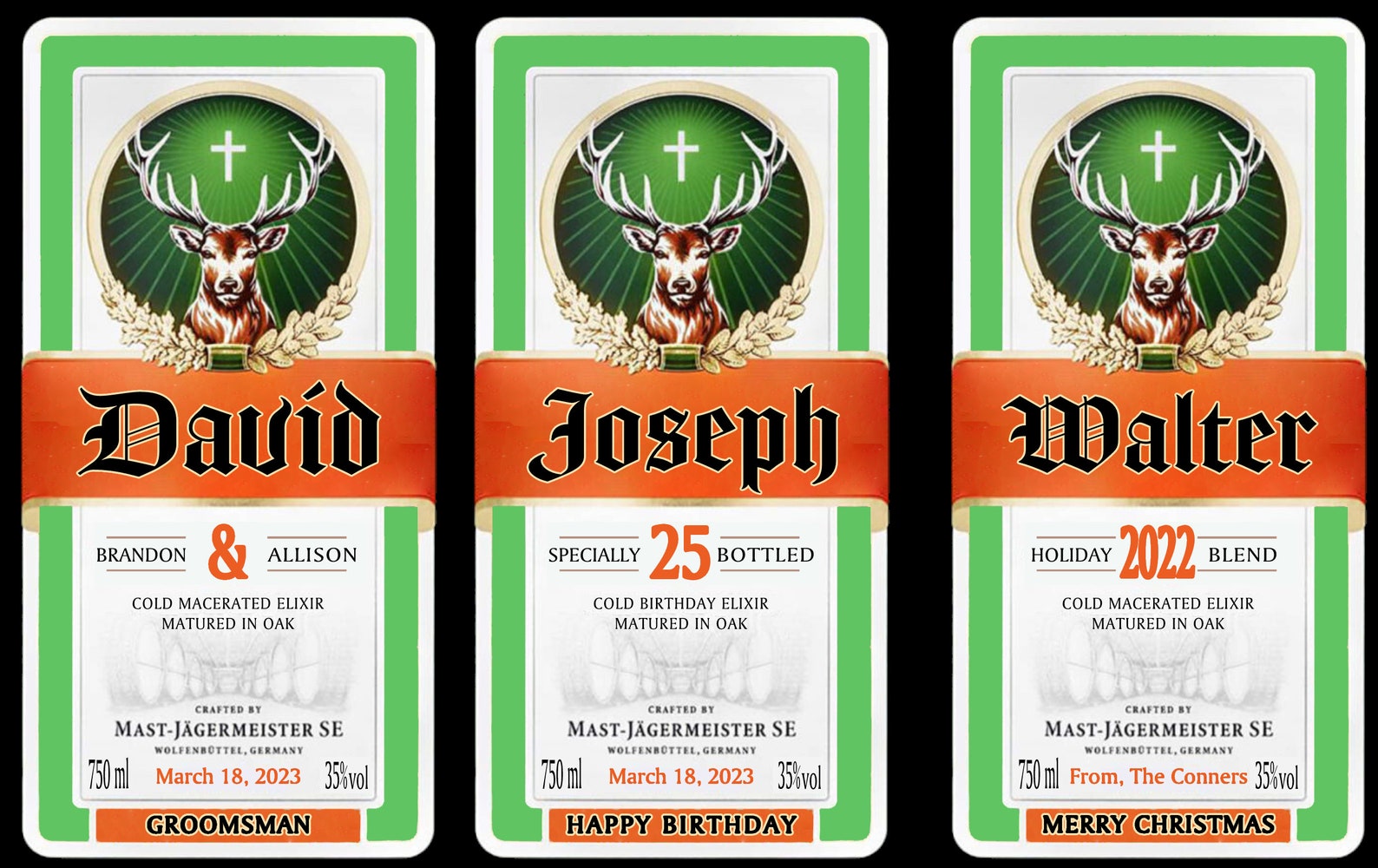 Custom Jagermeister Label Bottle DIGITAL File Jagermeister - Etsy