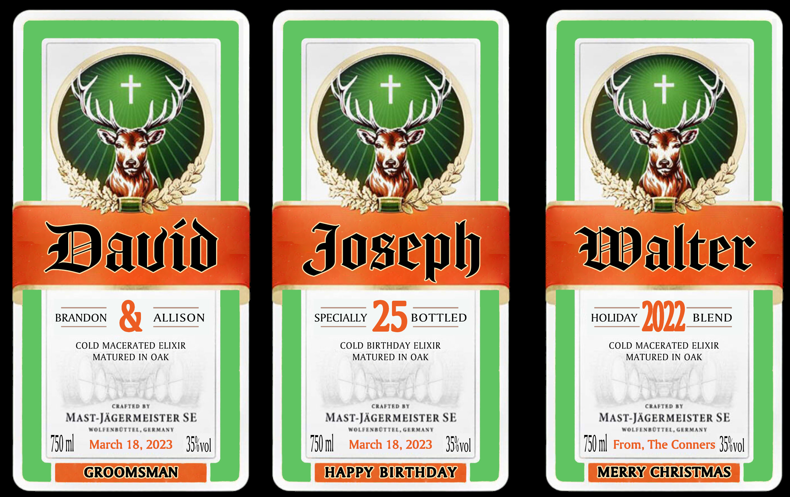 Custom Jagermeister Label Bottle DIGITAL File Jagermeister - Etsy