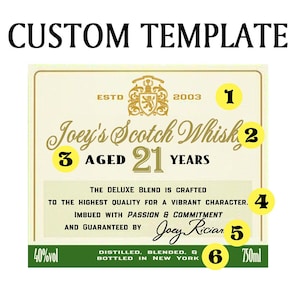 Personalized Buchanan's Scotch Whisky Label Bottle | Custom Buchanan's ...