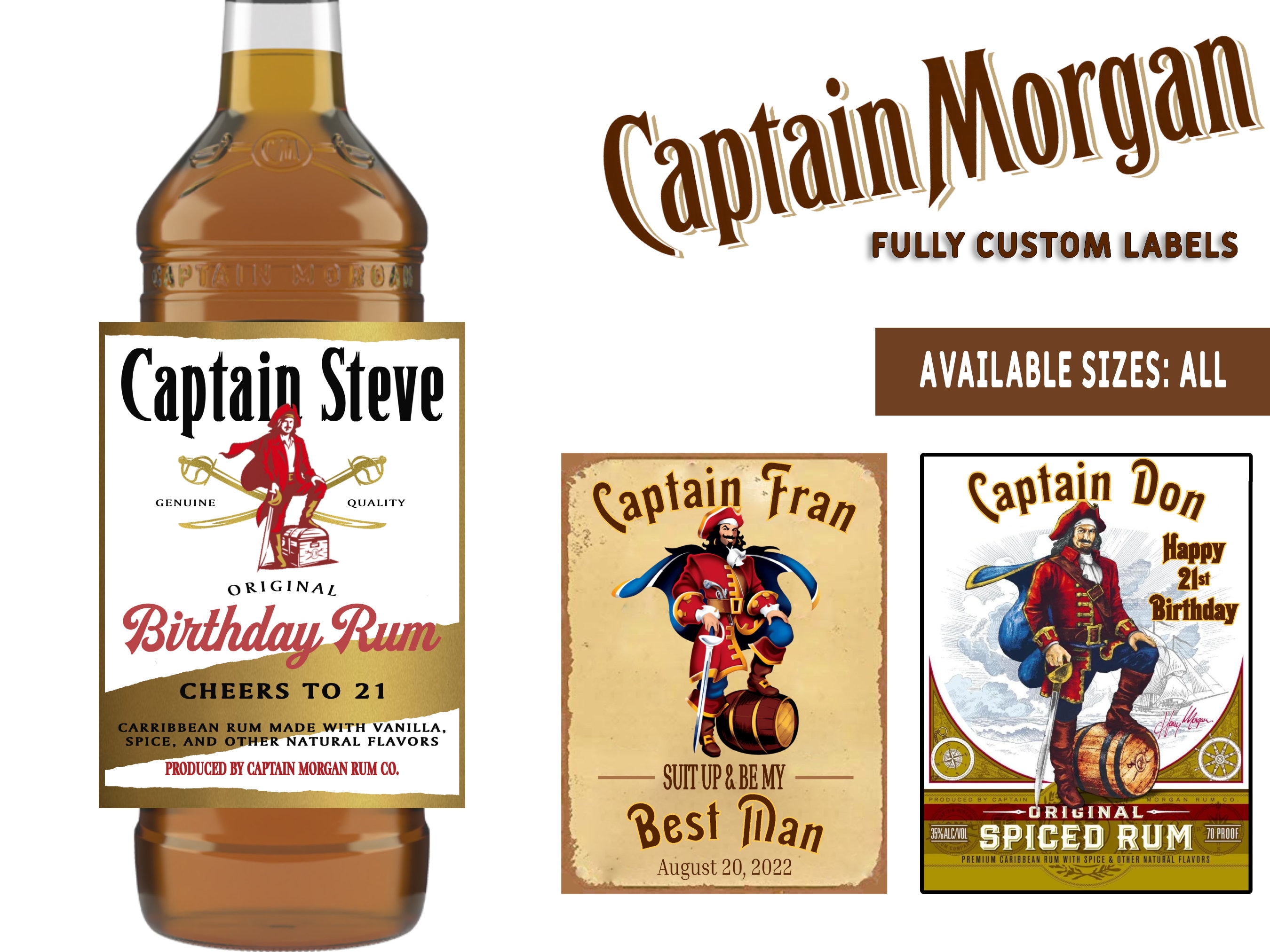 2" Captain Morgan Spiced Rum Company Decal Sticker, 48% OFF