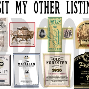 Personalized Pappy Van Winkle Label Bottle | Custom Pappy Van Winkle ...