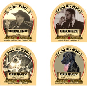 Personalized Pappy Van Winkle Label Bottle | Custom Pappy Van Winkle ...