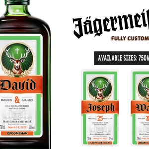 Jagermeister Label - Etsy