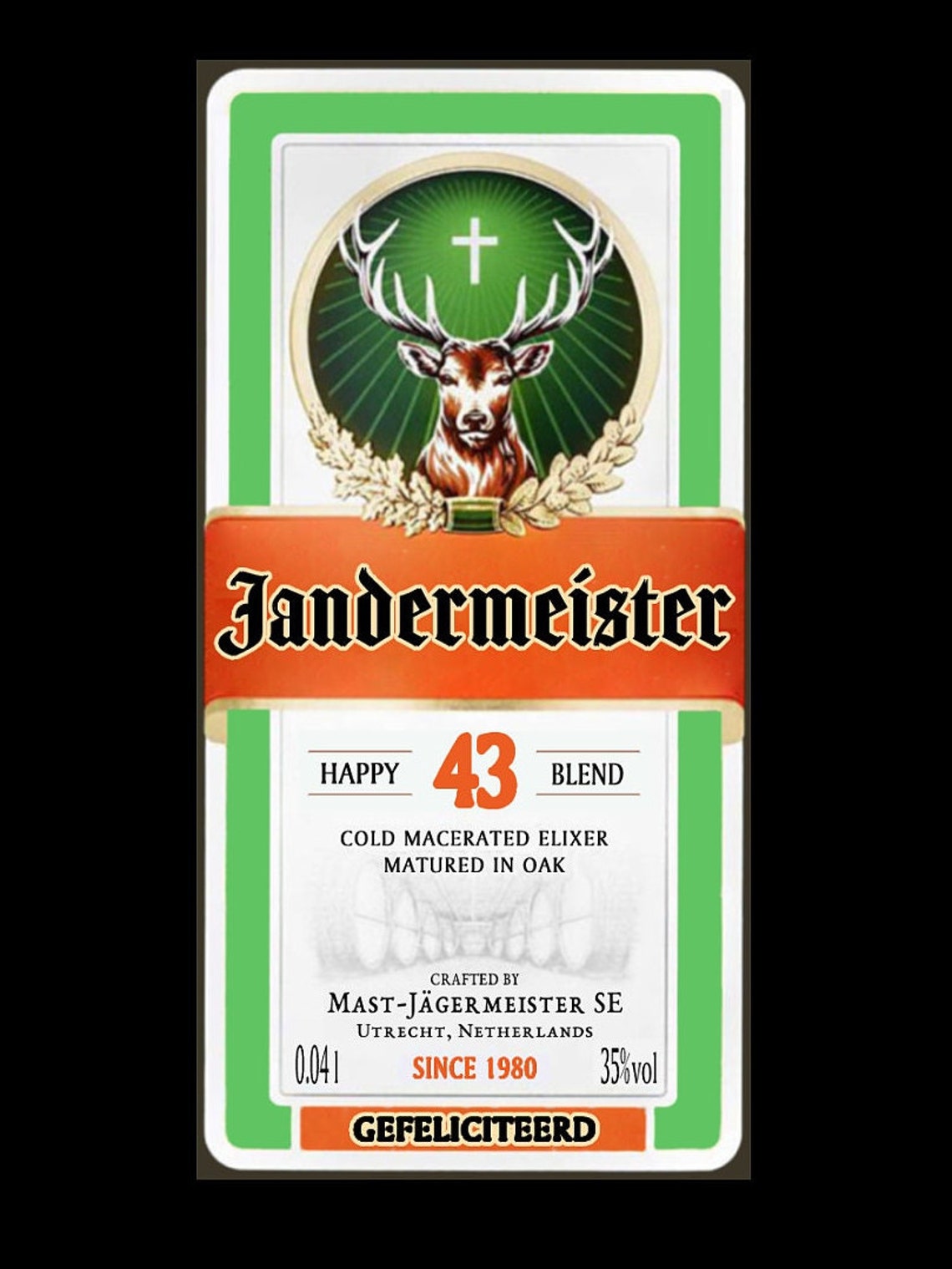 Custom Jagermeister Label Bottle DIGITAL File Jagermeister - Etsy