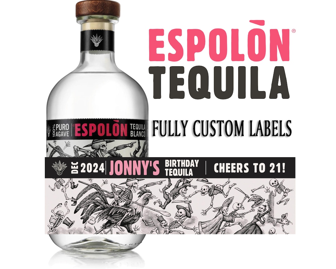 Personalized Espolon Tequila Label Bottle | Custom Espolon Tequila Gift ...