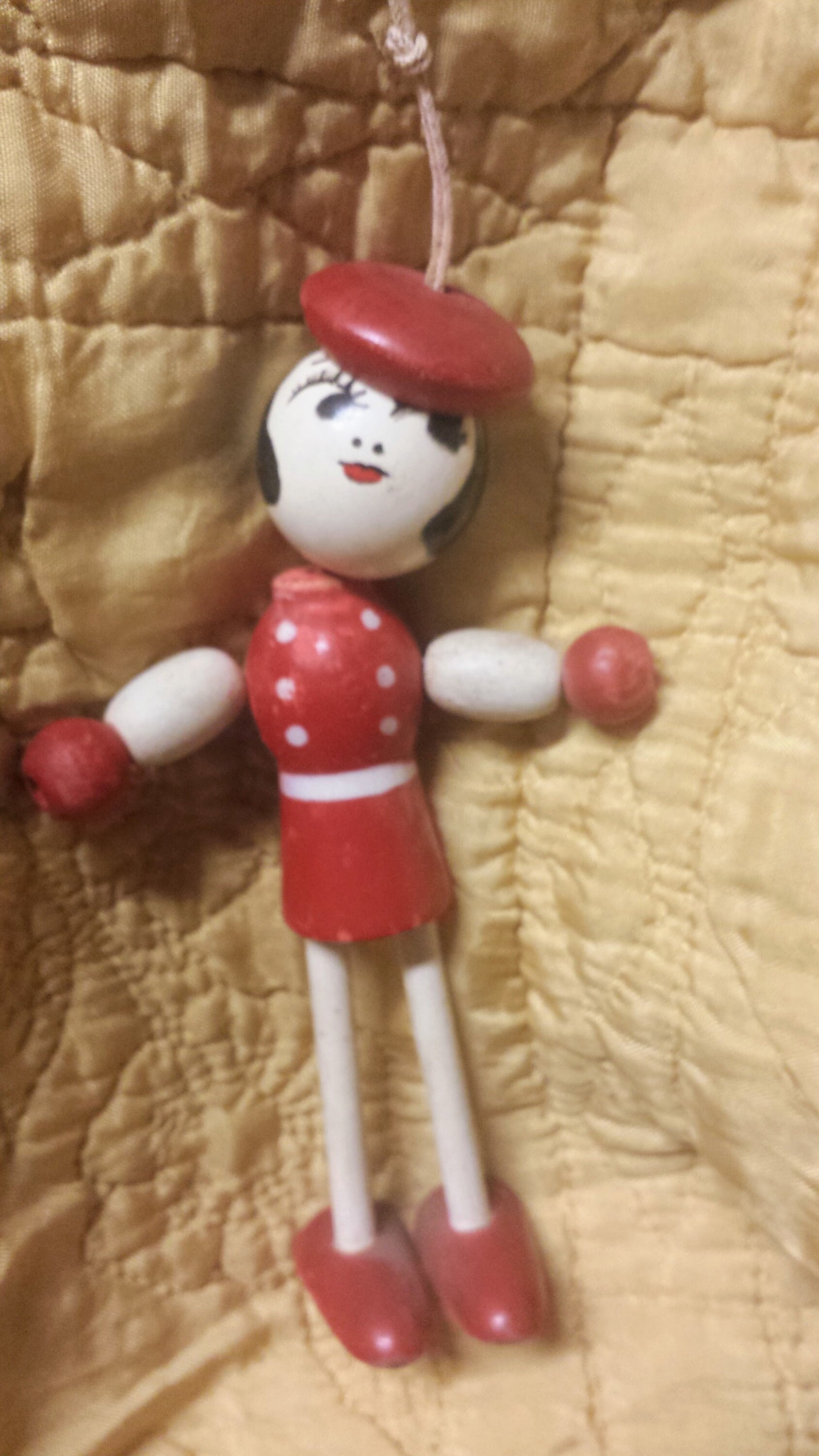 SALE Flapper Wooden Segmented Doll/toy Hand Painted Joseph Kallus Betty ...
