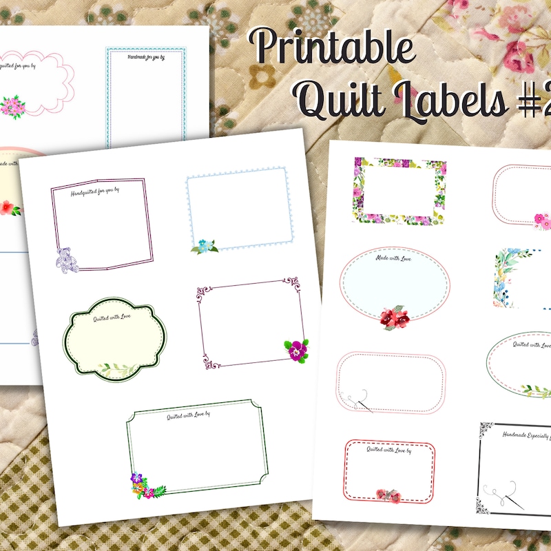 Editable Pdf Quilt Labels - Etsy