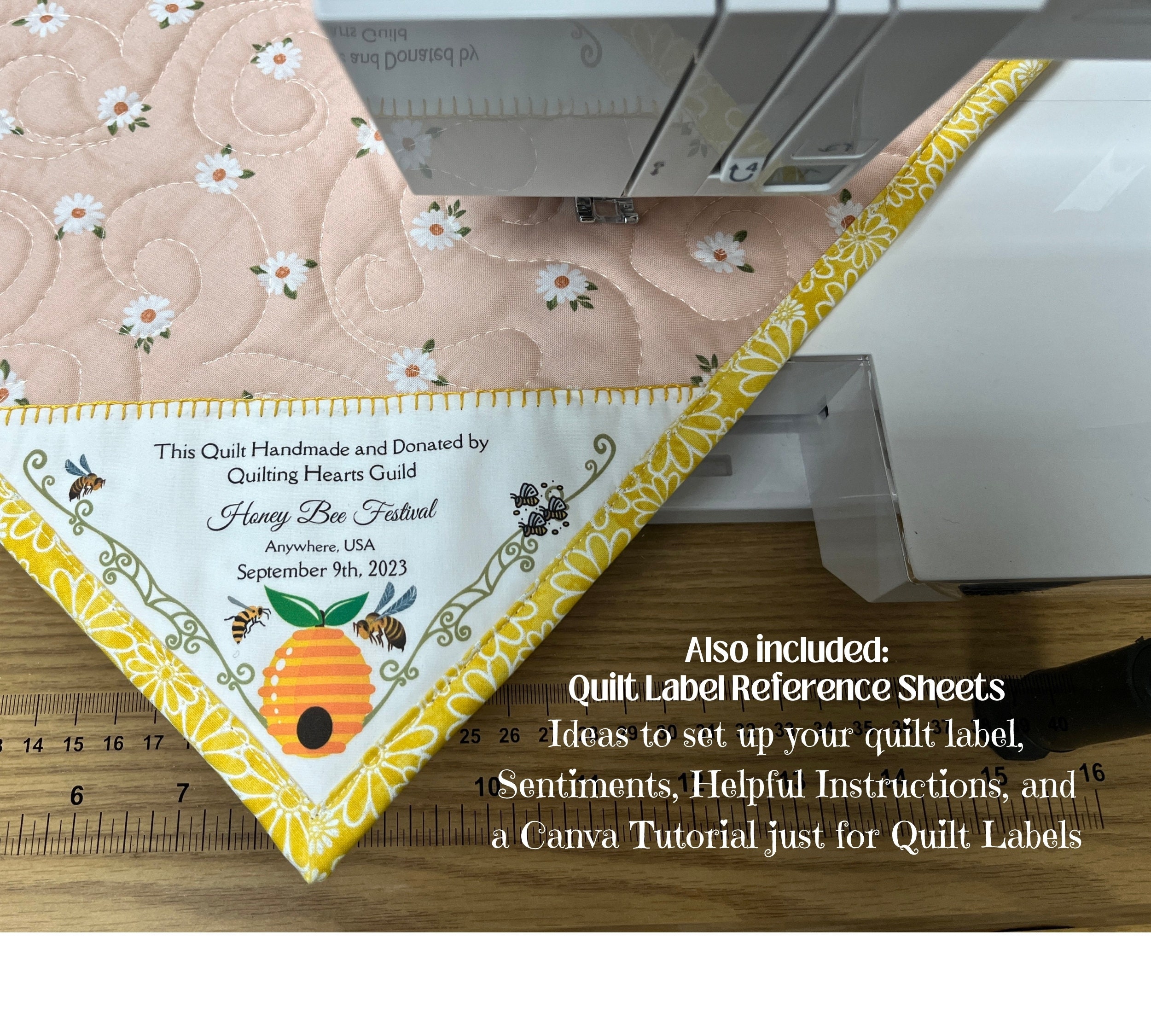 Printable Quilt Labels: Triangle Corner Designs (digital Download) - Etsy