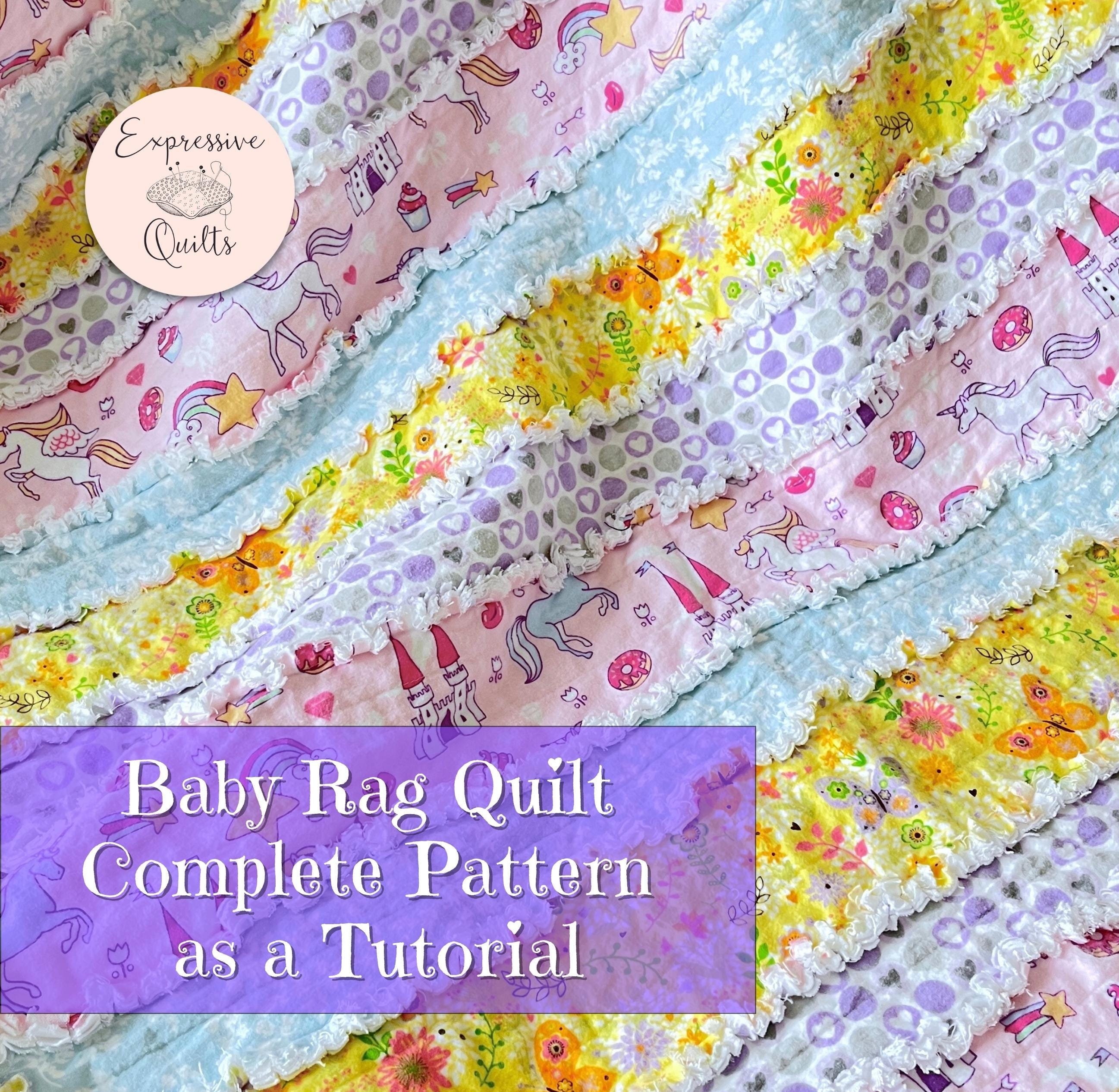 Baby Rag Quilt Pattern - Fully Illustrated Tutorial PDF - Instant ...