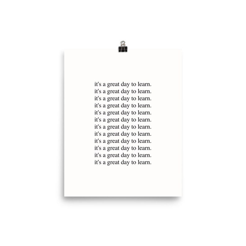 It's a Great Day to Learn Classroom Poster Print - Etsy