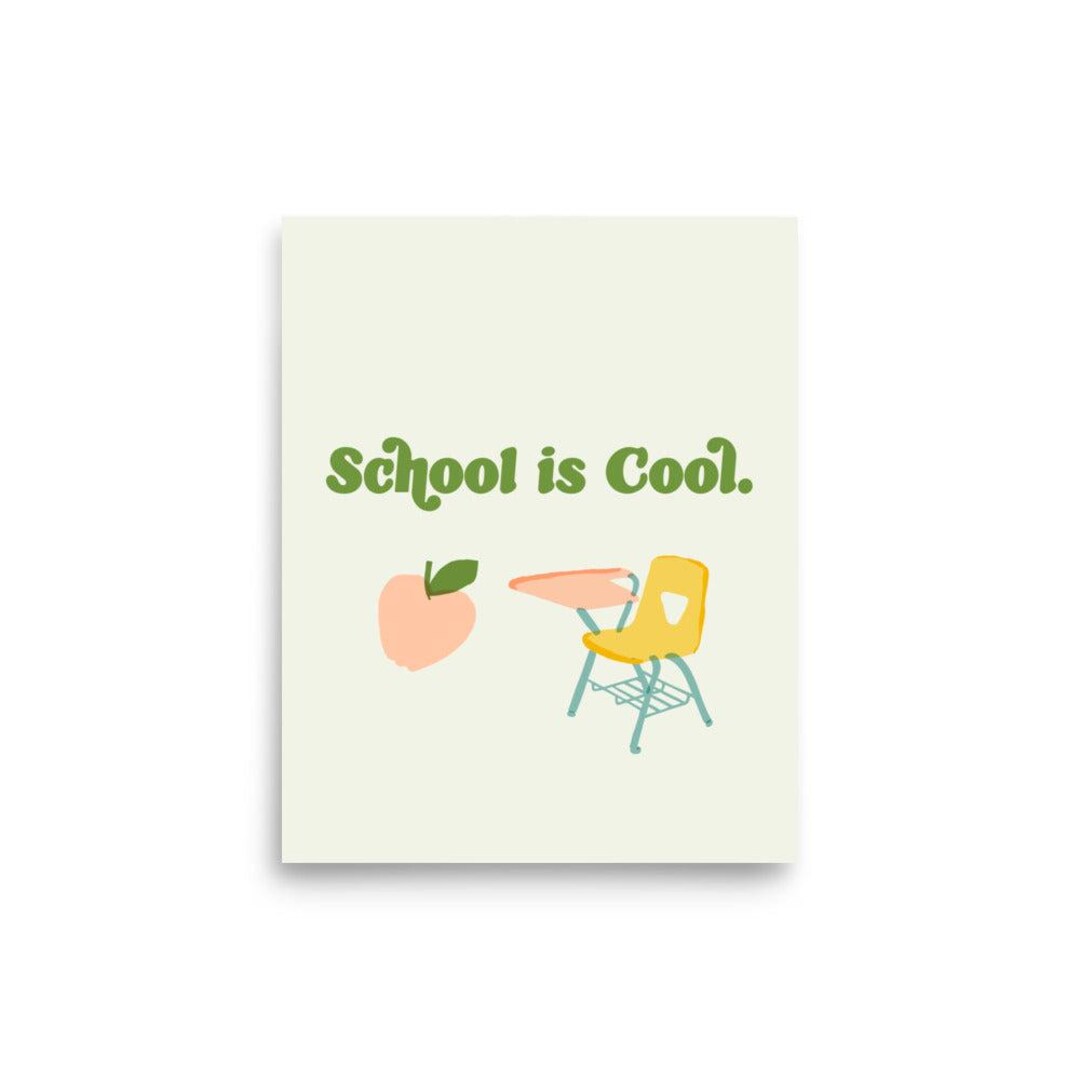 Vintage School is Cool Poster - Etsy
