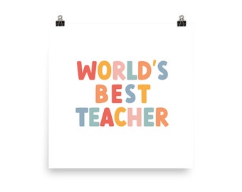 Teacher Gift World's Best Teacher Teacher Appreciation - Etsy