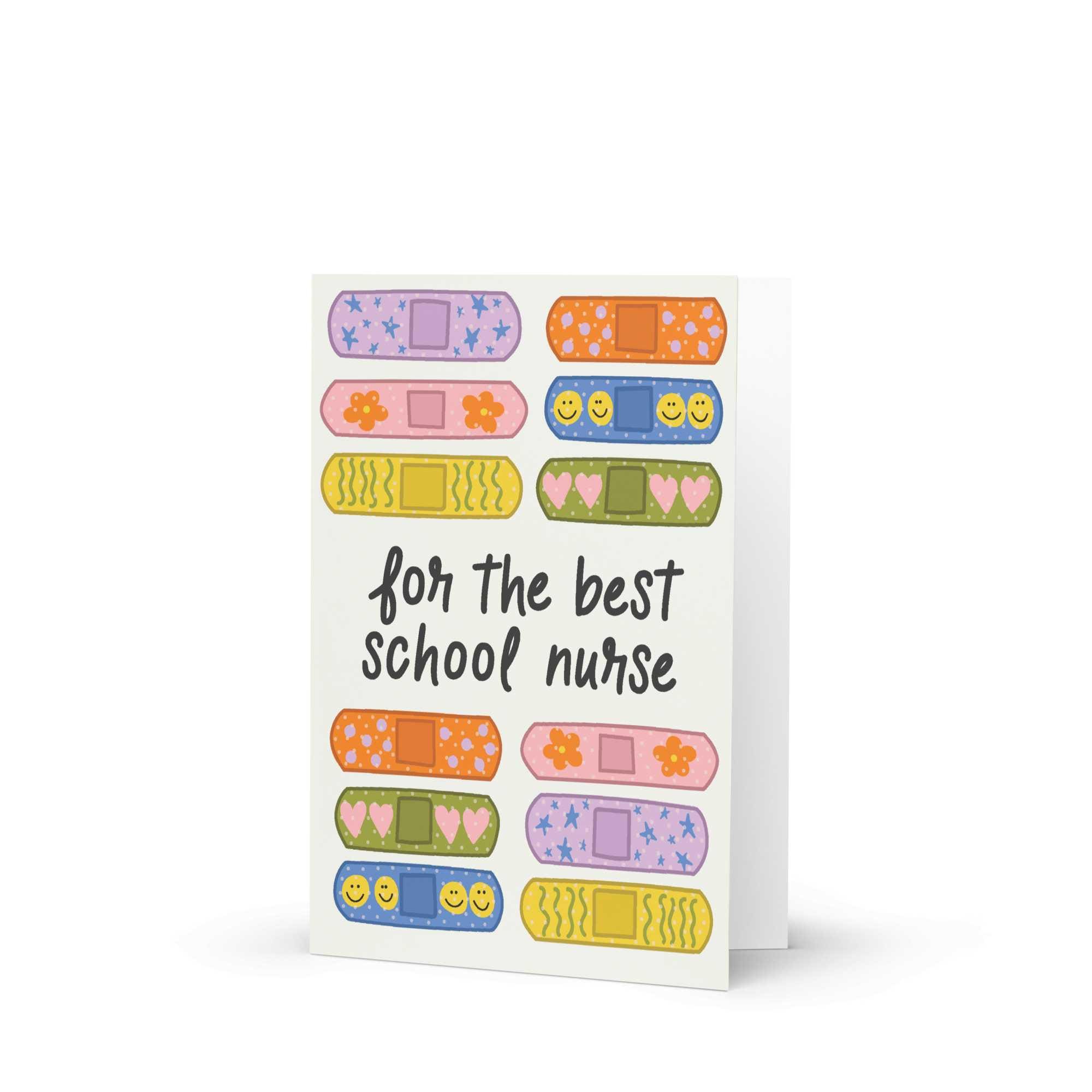 School Nurse Band-aid Greeting Card - Etsy