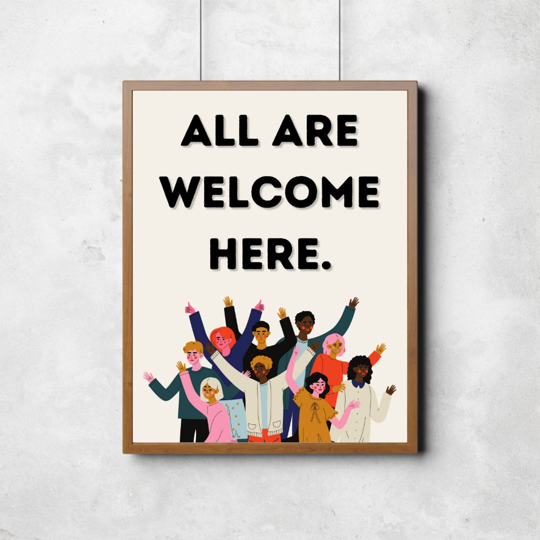 All Are Welcome Here Digital Print - Etsy