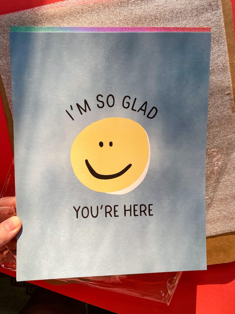 I'm so Glad You're Here Smiley Face Poster - Etsy