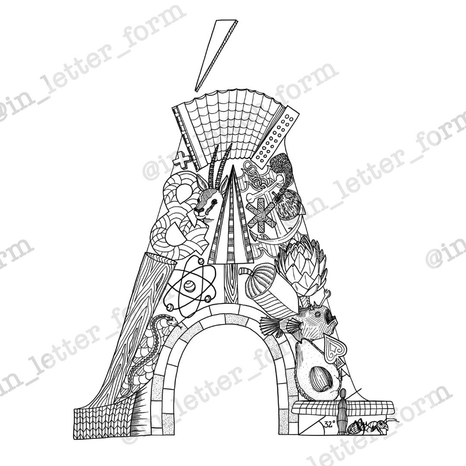 Alphabet Colouring | Colouring in | Letter Colouring | Letter A | A ...