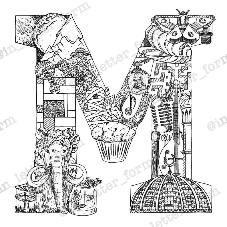 Alphabet Letter Colouring | Full Set of 26 Themed Letters | Instant ...