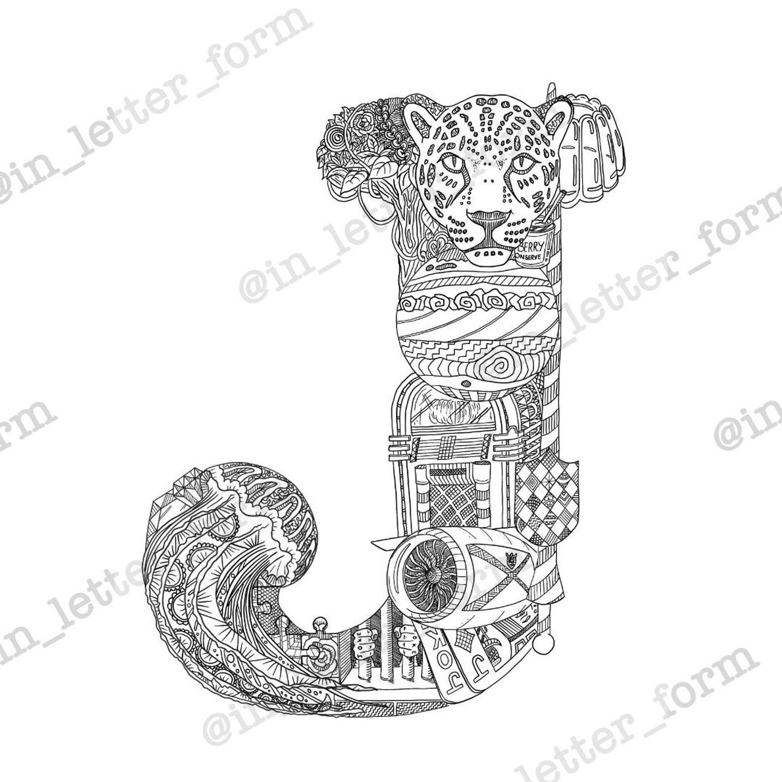 Alphabet Letter Colouring | Full Set of 26 Themed Letters | Instant ...