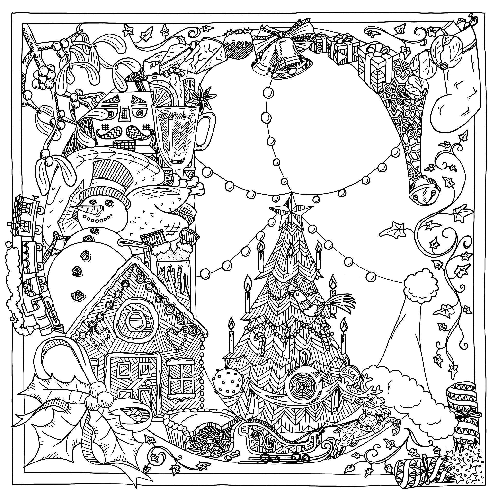 Christmas Colouring in Page | Instant Digital Download Printable ...