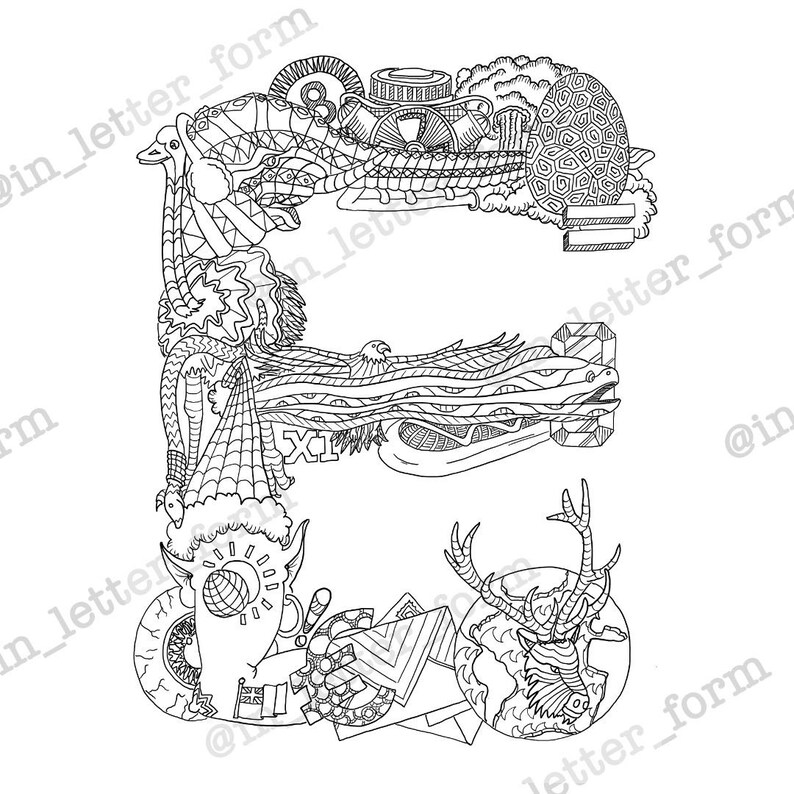 Alphabet Colouring Colouring in Letter Colouring - Etsy