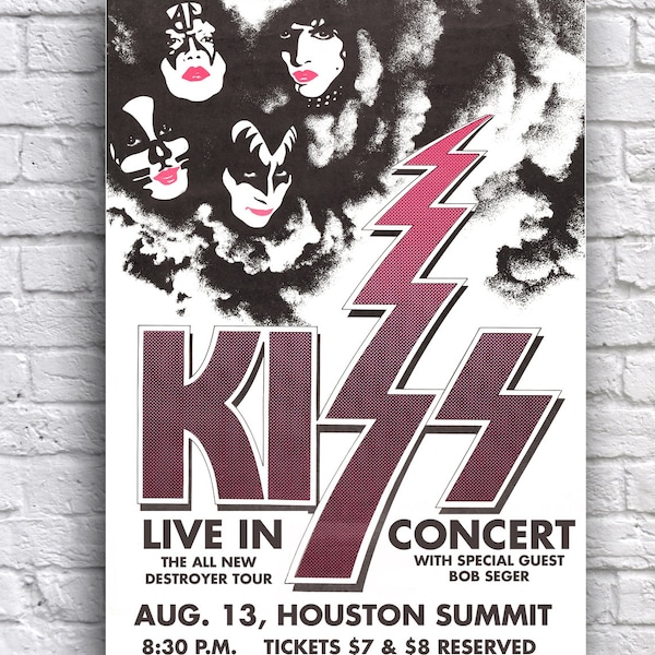 The Kiss Concert Poster - Etsy