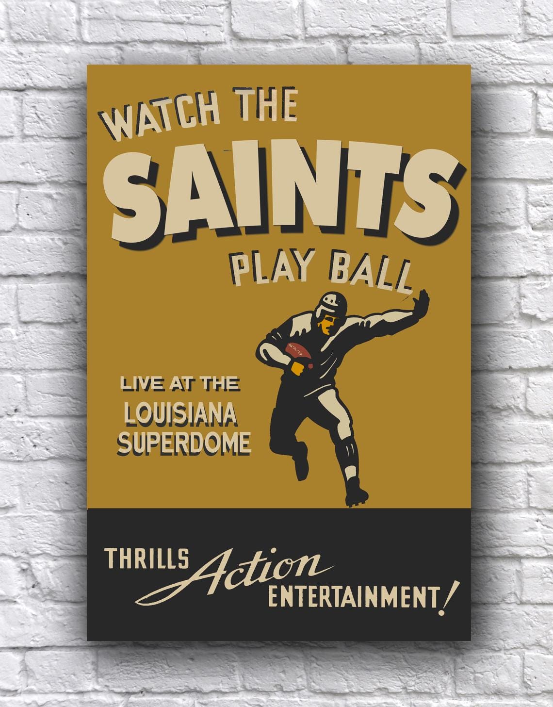 New Orleans Saints Football Live From the Superdome Vintage Looking ...