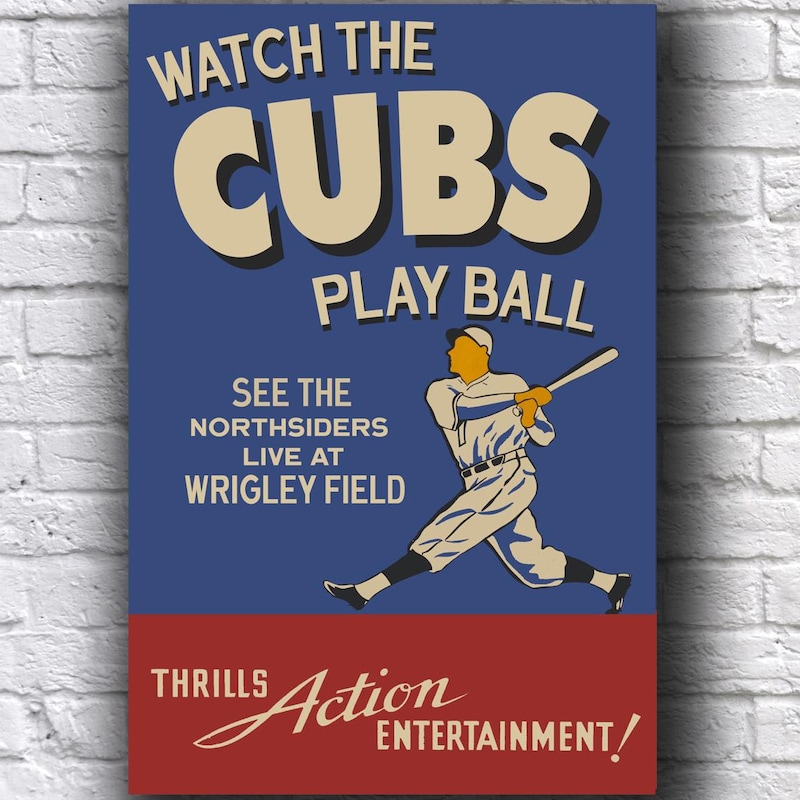 Cubs Poster - Etsy