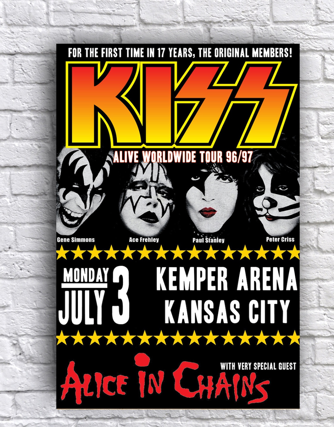 Kiss Alive Tour With Alice in Chains 1996 Tour Layne Staley Final Show ...