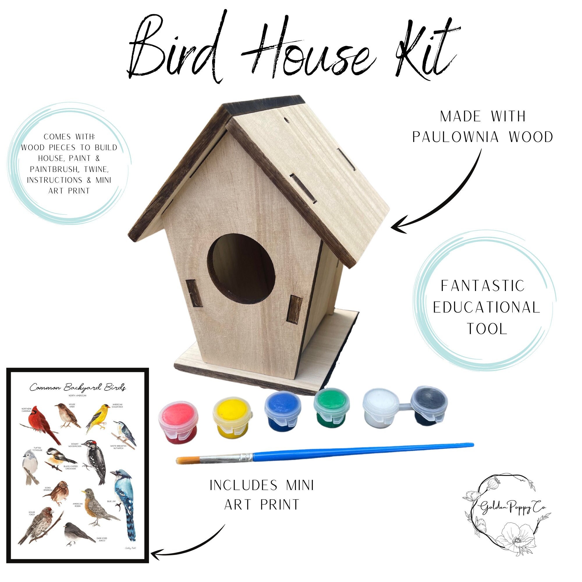 Build Your Own Bird House Kit Kids Craft DIY Bird House - Etsy