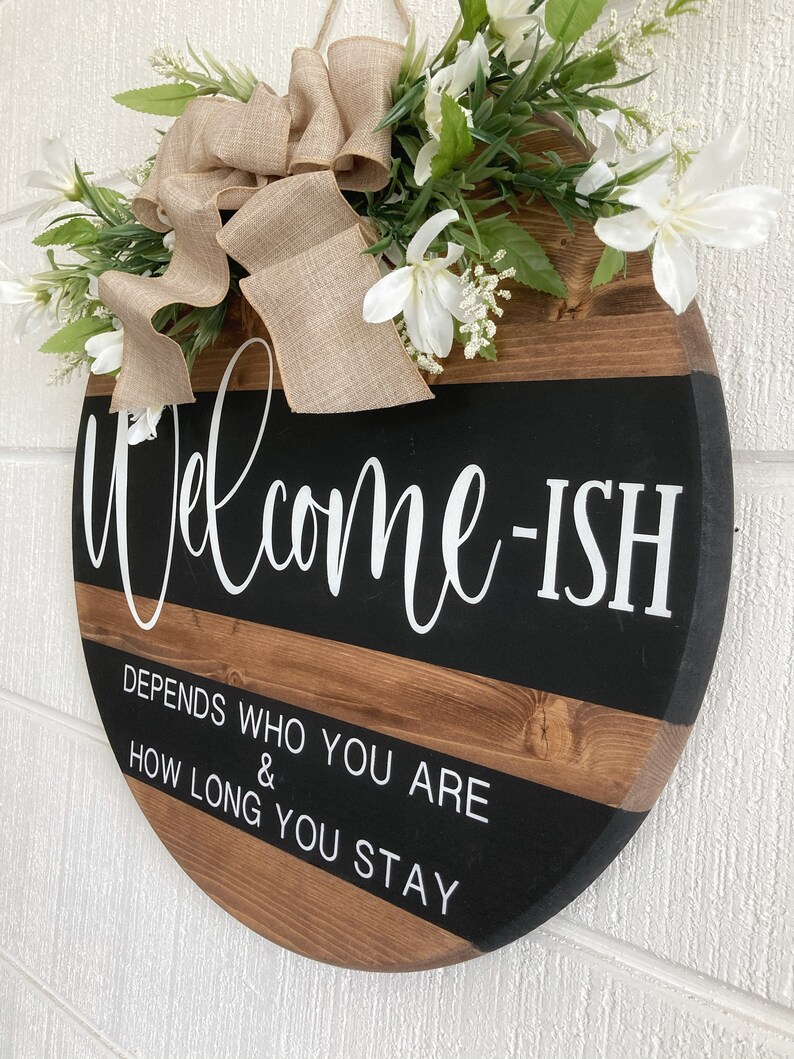 Funny Door Sign Unique Housewarming Gift Fun Welcome Sign | Etsy