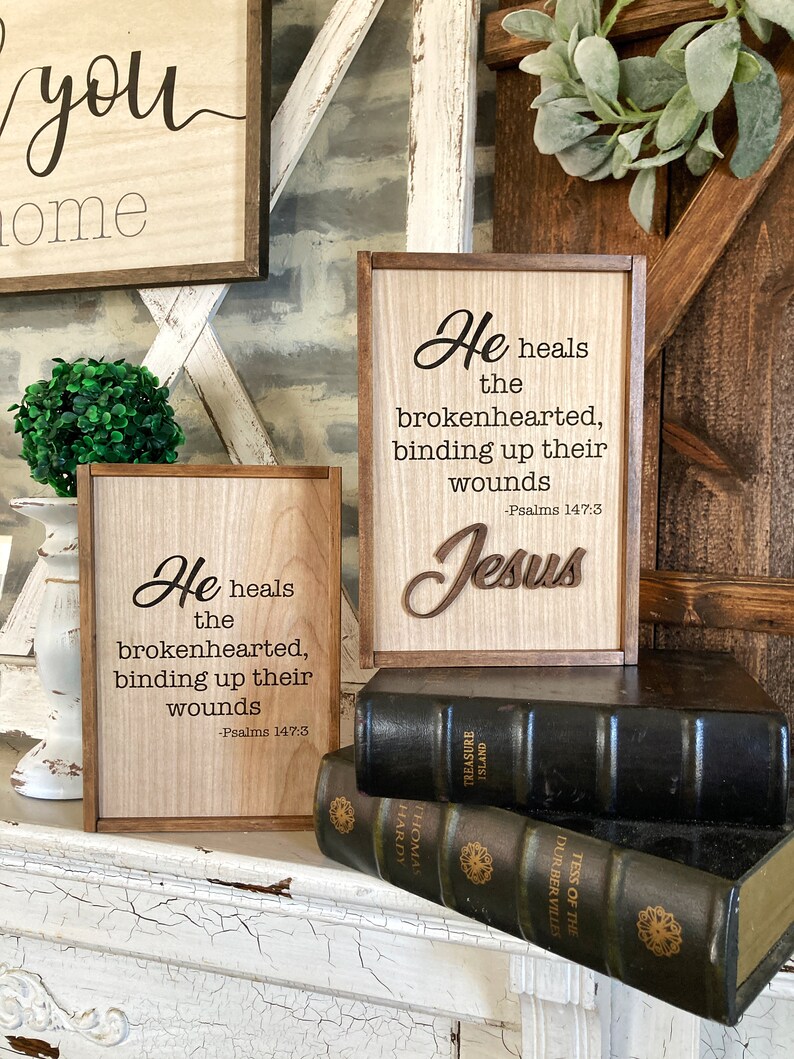 Inspirational Bible Quotes Wood Sign Handmade Sympathy Gift - Etsy