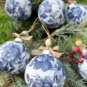 Sets of Victorian Christmas Ornaments Handmade, Blue & White Christmas ...