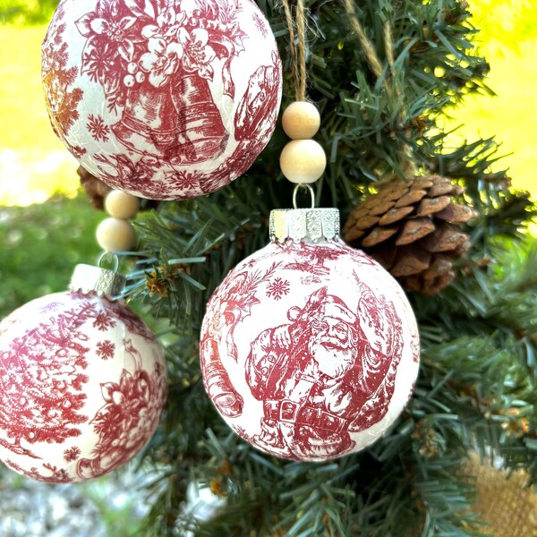 Toile Ornaments - Etsy