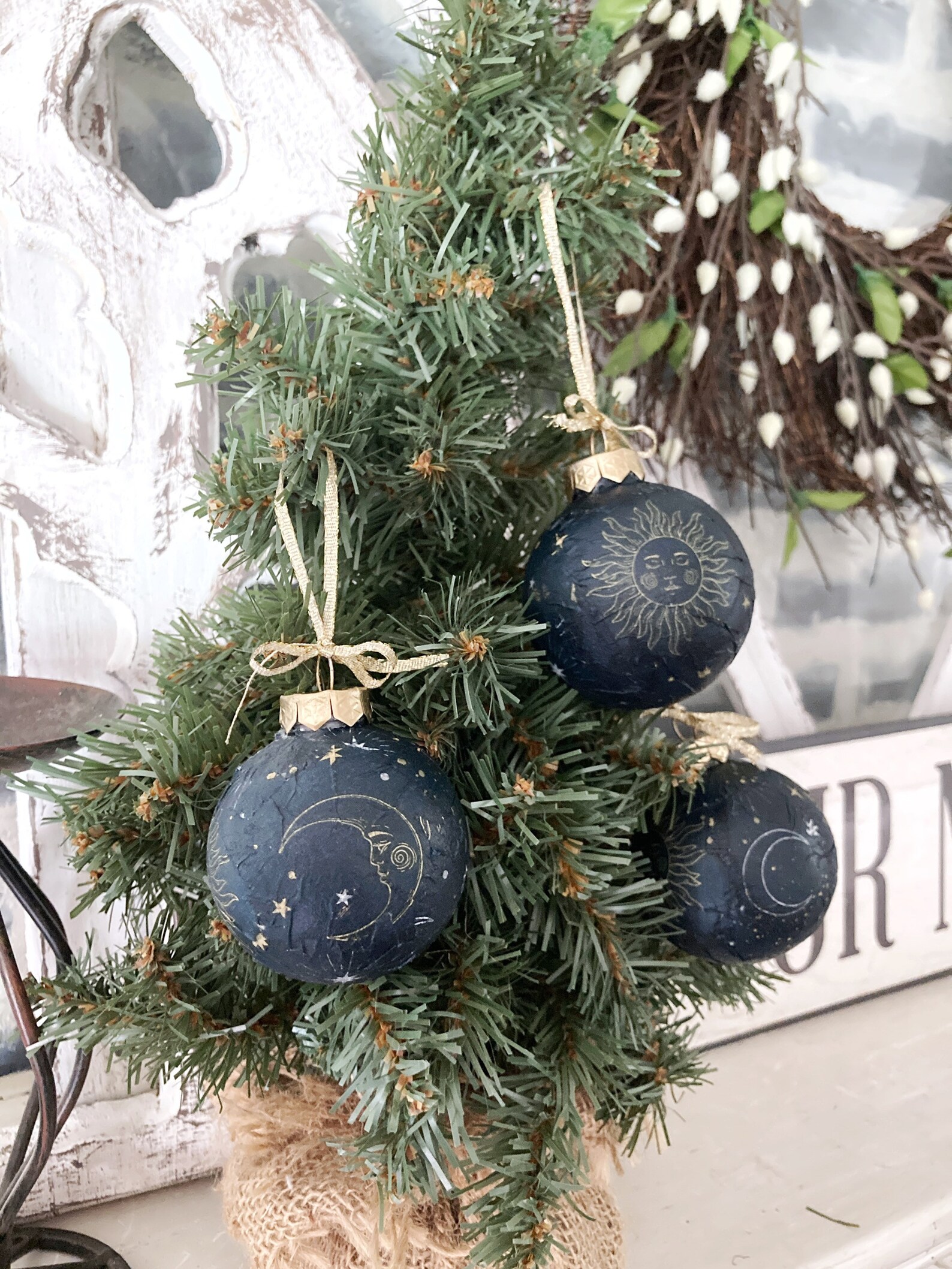 Sets of Celestial Christmas Ornaments Handmade, Unique Teacher Gifts ...