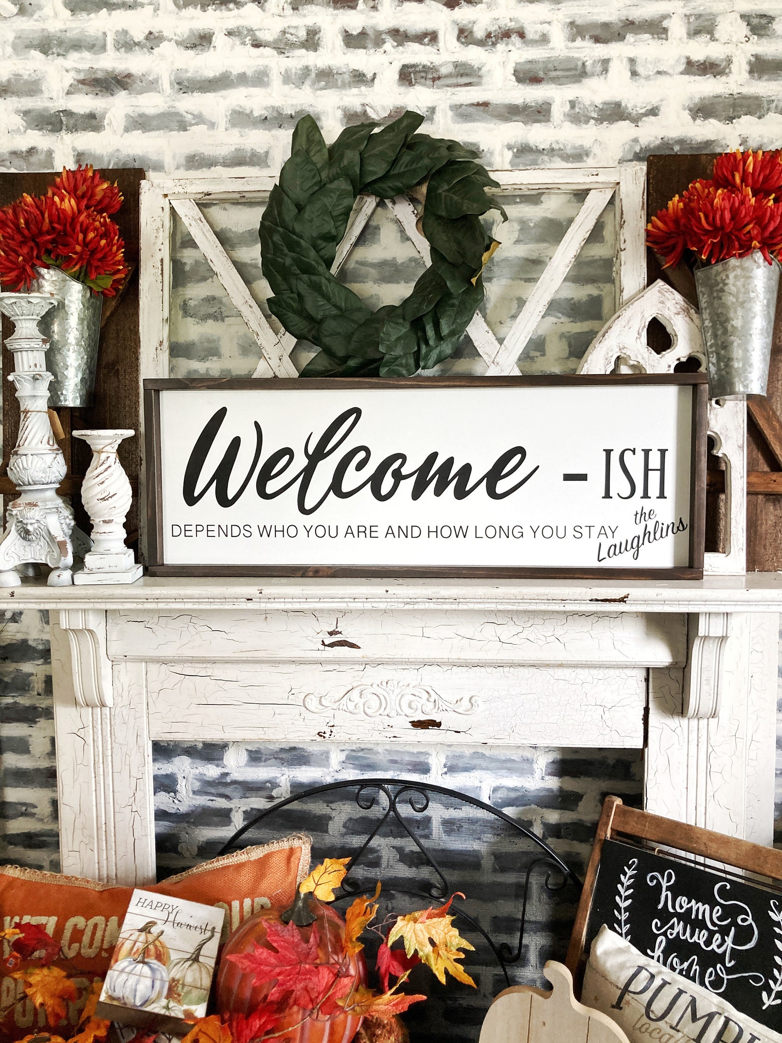 Custom Welcome-ish Sign With Family Name, Personalized Entryway Decor ...