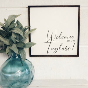 Customizable Welcome Sign, Last Name Signs, Custom Parent's Anniversary ...